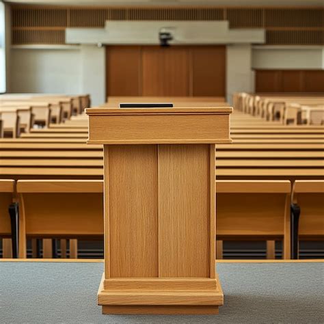 University Classroom Lectern Premium Ai Generated Image