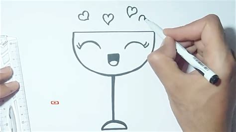 رسم كأس كيوت كيف ترسم كأس كيوت خطوة بخطوة رسم سهل جدا رسومات سهلة