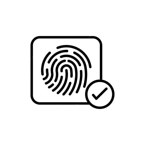 Premium Vector Biometric Security Icon Set Fingerprint