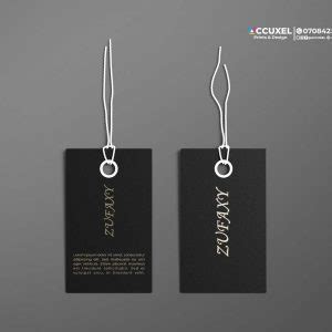 Get Custom Black Hang Tags With String Printing In Nigeria Design And