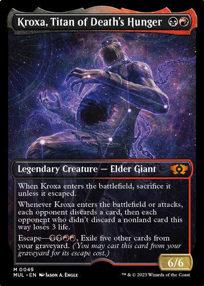 Kroxa Titan Of Deaths Hunger From March Of The Machine Variants Spoiler