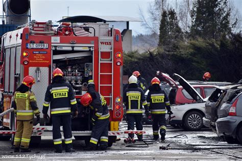 16 2019 Pożar traw w Tychach Ochotnicza Straż Pożarna w Bojszowach