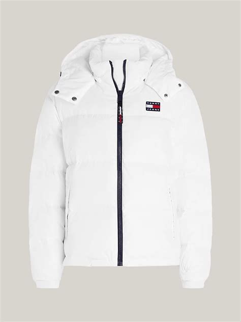 Alaska Puffer Jacke Mit Kapuze Weiß Tommy Hilfiger