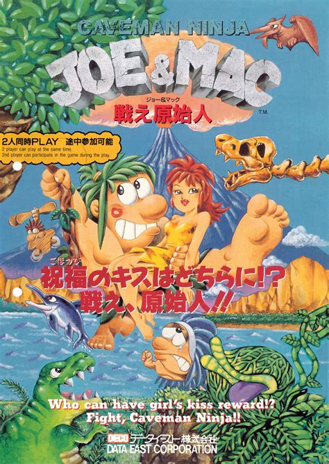 The Arcade Flyer Archive Video Game Flyers Caveman Ninja Joe Mac