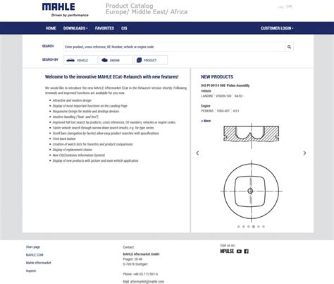 Mahle re-launches online catalogue with new innovative features ...
