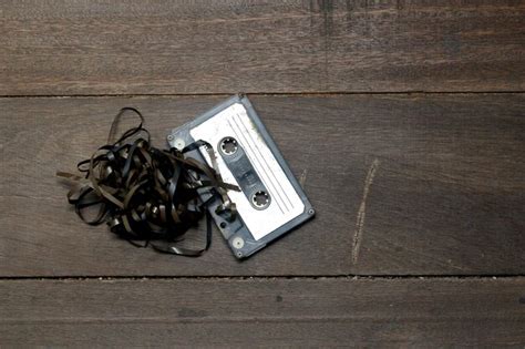 Premium Photo High Angle View Of Cassette On Table