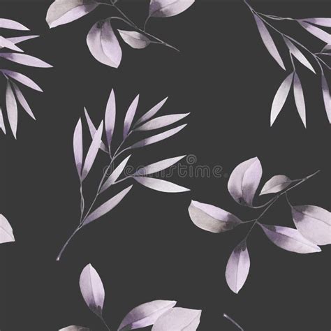 Цветки Monochrome золота акварели декоративные на темной предпосылке
