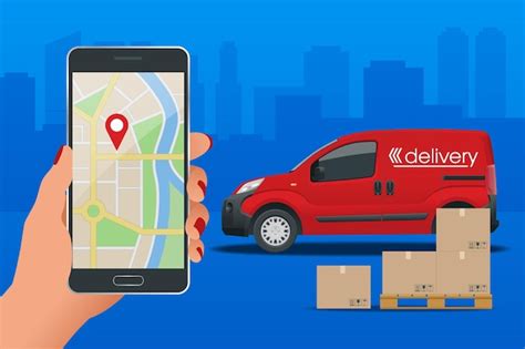Premium Vector Delivery Service Via Modern Technology Tracking System