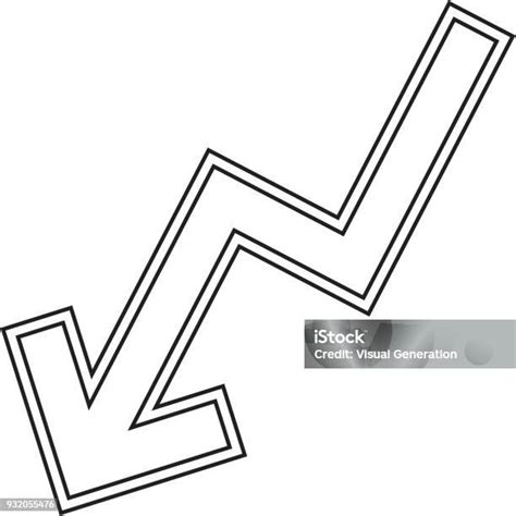 Decline Graph Vector Line Icon Stock Illustration Download Image Now