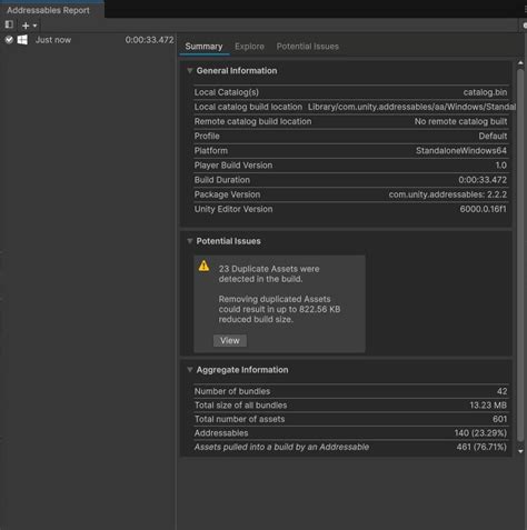 Nothing Appears In Addressableassets In Profiler Unity Engine Unity Discussions