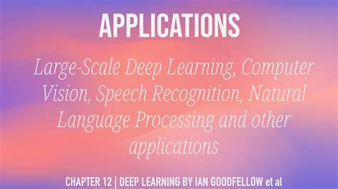 On Deep Learning By Ian Goodfellow Et Al Applications Chapter 12