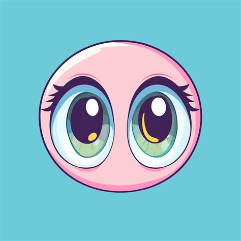 Cute Eyes Glowing With Excitement Vector Premium Ai Generated Vector