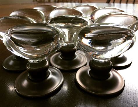 Oval Glass Door Knobs On Oil Rubbed Bronze By Merlin Glass Glass Door