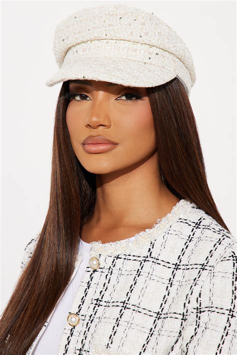 90s Babe Cabbie Hat Ivorycombo Fashion Nova