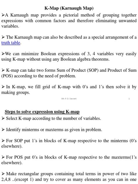 K Map Karnaugh Map Truth Table Pdf Mathematical Logic