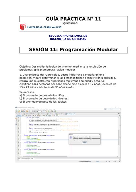 GUÍA Práctica 11 GUÍA PRÁCTICA N 11 Asignatura