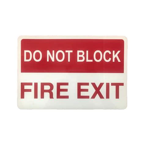 Safe Handler Redwhite Do Not Block Fire Exit Sign Metal Fire Safety Sign 10 Pieces Blsh