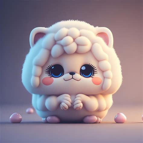 Um personagem de desenho animado uma ovelha na cabeça Foto Premium