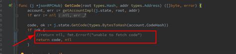 Eth GetCode Return Error Unable To Fetch Code For EOA Instead Of