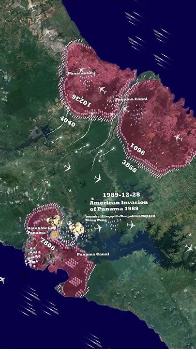 United States Invasion Of Panama Animated Map Youtube