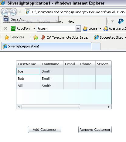 How To Using The Silverlight DataGrid With The ObservableCollection