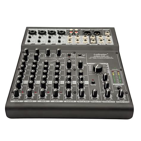 Consola Mezcladora De 8 Canales Con Dsp Usb Interface Audiopipe Aqm