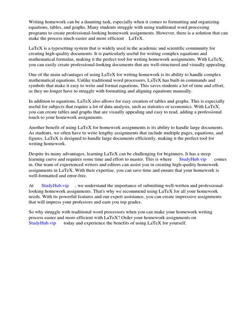 Writing Homework In Latex Pdf Te X Computing