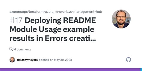 Deploying Readme Module Usage Example Results In Errors Creating Flow