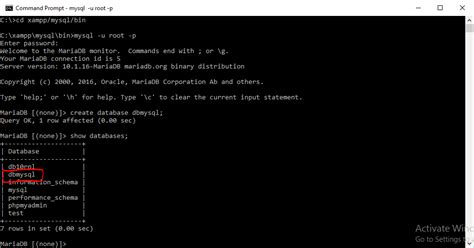 Cara Membuat Database Mysql Di Xampp Melalui Cmd Command Prompt