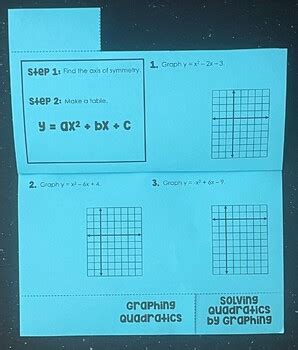 Graphing Quadratics In Standard Form Editable Foldable For Algebra 1