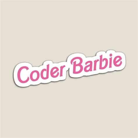 Coder Barbie Unleashing Digital Brilliance Magnet For Sale