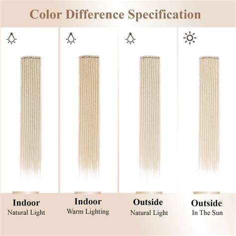 Blonde Dreadlock Extenisons 10 Strands Hair Extension Dreads Ombre 24