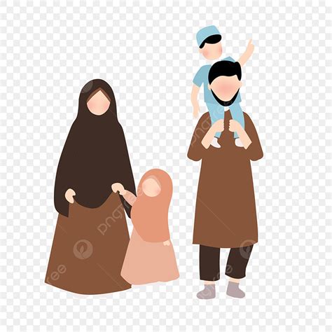 Gambar Ilustrasi Keluarga Yang Bahagia Dengan Anak Anak Mereka, Avatar ...