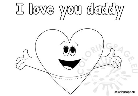 I Love You Daddy Coloring Page Coloring Page