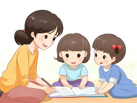 陪孩子上课卡通 上课图片卡通 陪娃图片卡通 大山谷图库