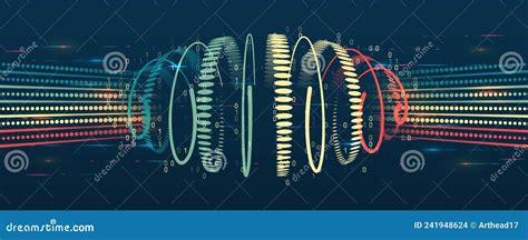 Data Sorting Process Big Data Stream Futuristic Infographics File