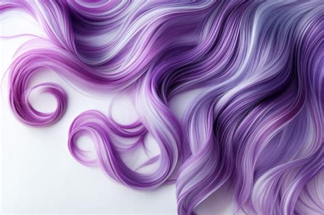 Premium Photo Purple Curl Isolated On A White Background Generative Ai
