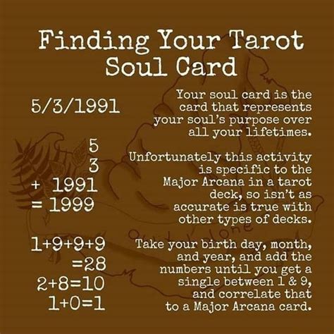 Finding Your Tarot Soul Card Your Soul Card Is The 551991 Card That