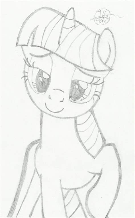 Twilight Sparkle Heartwarming Re Drawn By Hand By Justbronym On