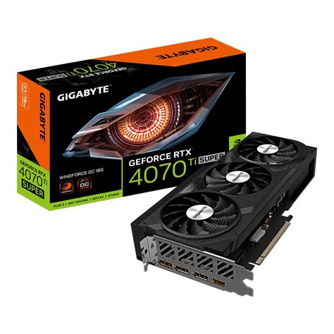 VGA การดแสดงผล GIGABYTE GEFORCE RTX 4070 TI SUPER WINDFORCE OC 16G