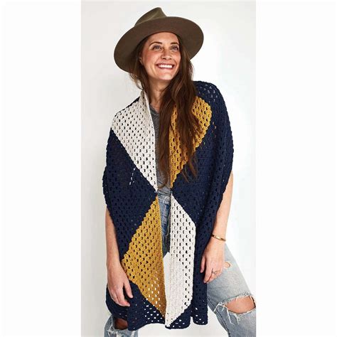 lion brand® geometry wrap crochet kit