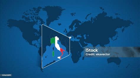 イタリアと近隣諸国のピン留め拡大マップを持つ詳細な世界地図 アイコンのベクターアート素材や画像を多数ご用意 アイコン アジア大陸