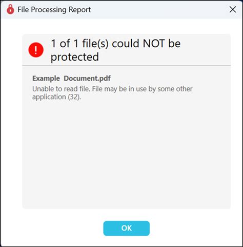File To Be Protected Is Already Open In Another Application Seclore