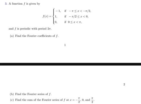 Solved 3 A Function F Is Given By F X 1 1 0 If Chegg Com