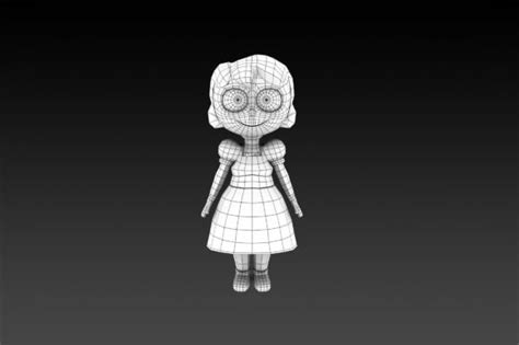 Cute Cartoon Girl 3d Model Gráfico Por Theresumepark · Creative Fabrica