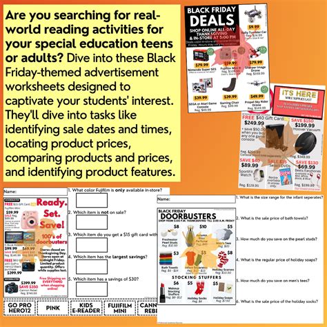 Black Friday Advertisements Flyer Comprehension Functional Text Reading Made By Teachers