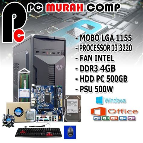 Jual KOMPUTER PC RAKITAN OFICE SEKOLAH RAKITAN DESKOTOP MURAH MERIAH