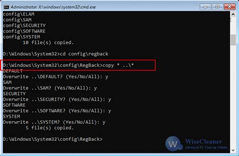 How To Restore Windows Registry From The RegBack Folder