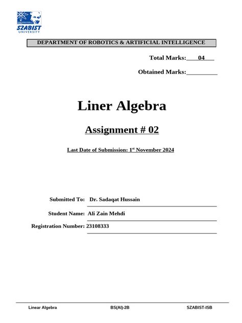 Assignment2 Linear Mehdi Pdf