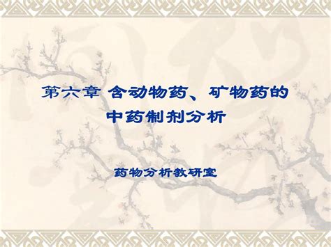 6中药制剂分析课件 Word文档在线阅读与下载 无忧文档